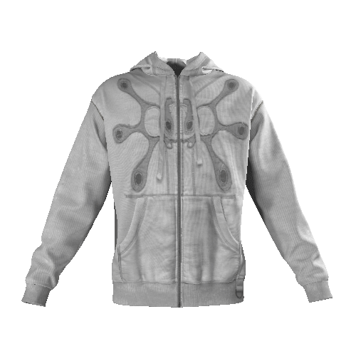 Angel99 Zip-Up Hoodie - Grey| Happy99